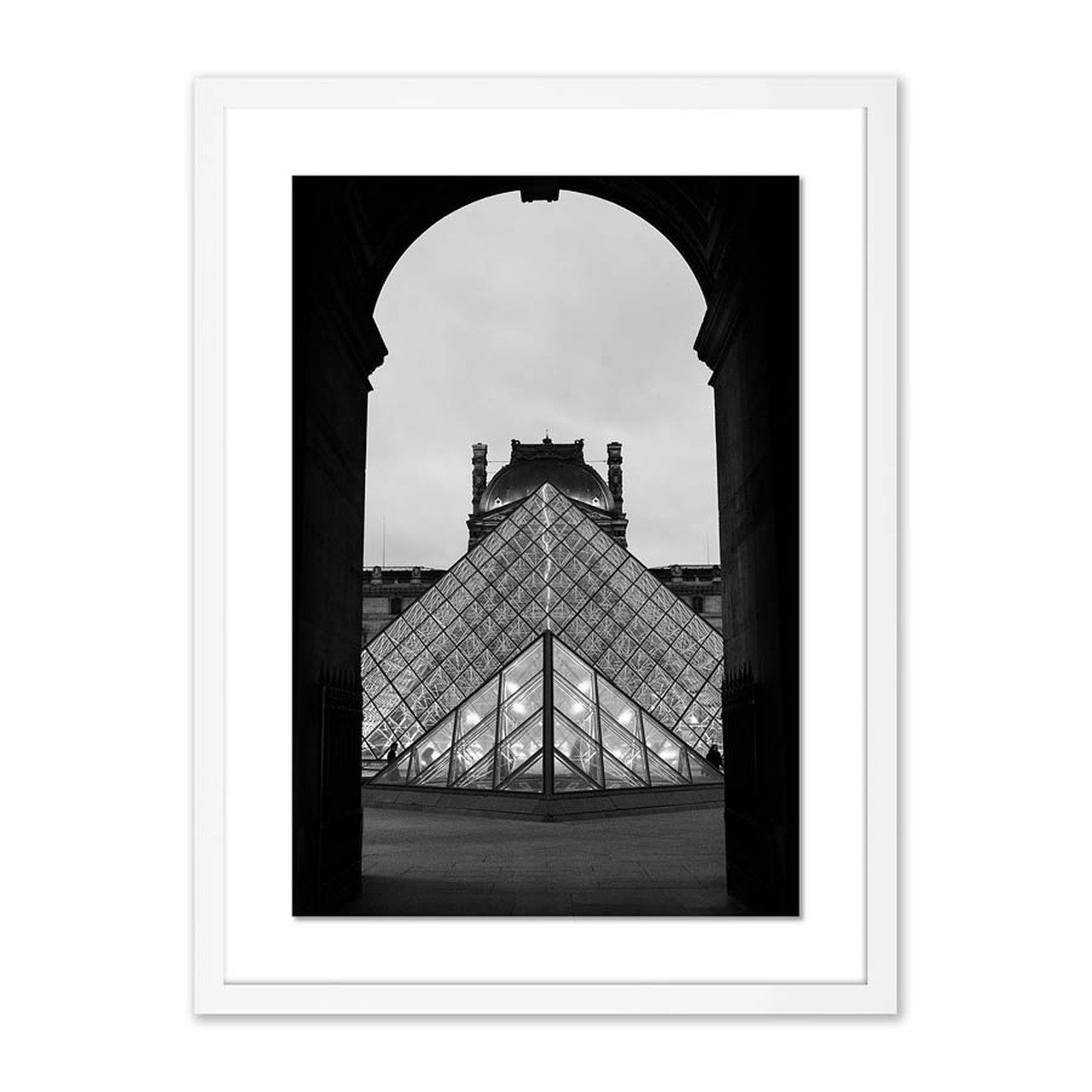 Four Hands Art Studio The Louvre Bw by Erica Singleton - Picture Frame Photograph Print on Paper ...